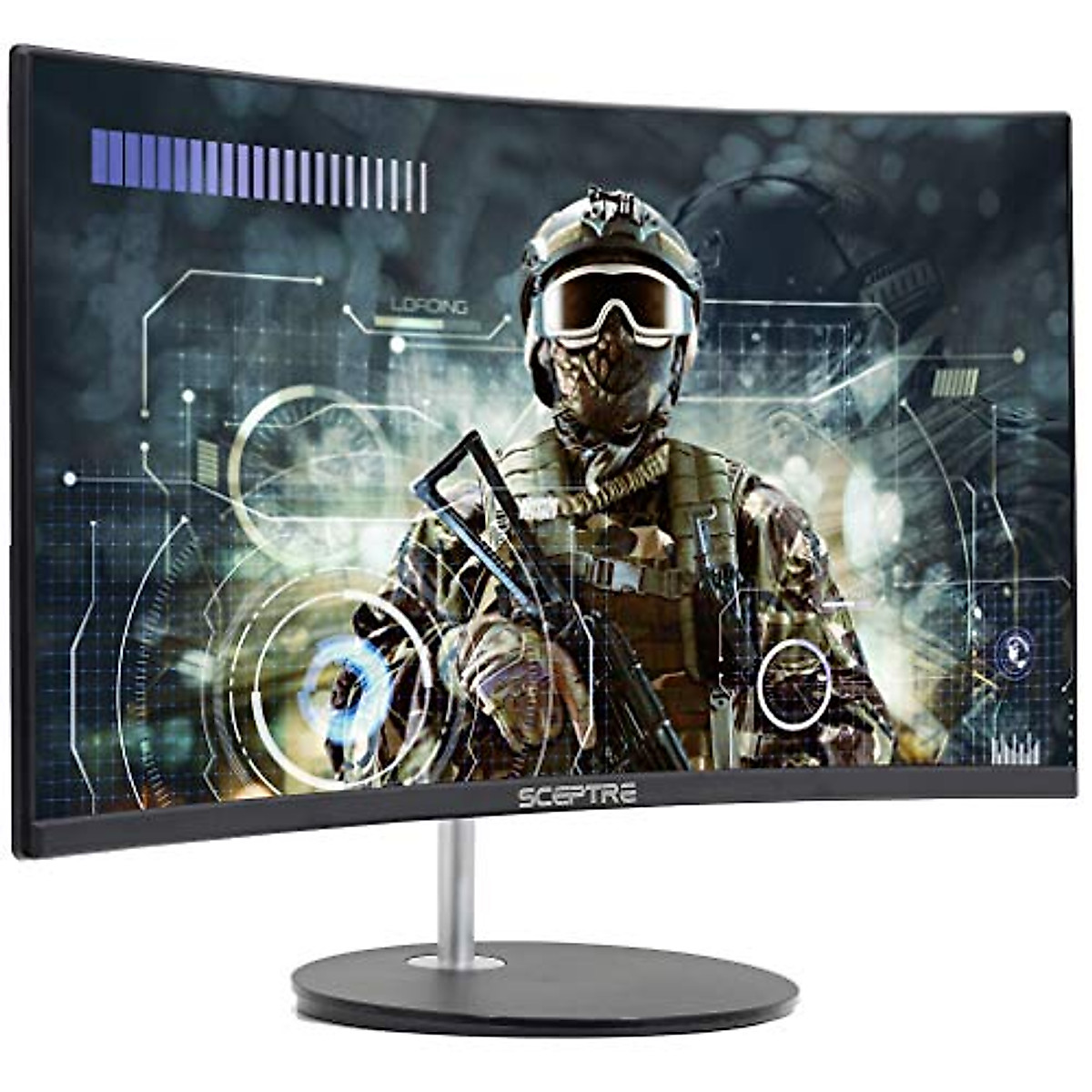 Sceptre Curved 24" 75Hz Professional LED Monitor 1080p 98% sRGB HDMI VGA Build-in Speakers, Machine Black 2021
