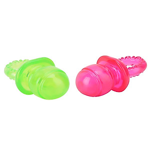 2Pcs Pet Puppy Molar Training Teeth Toy, Bite Resistant Chewing Molars Training Squeaky Toy, Aggressive Chewers Durable Safe Dog Toys, Pacifier Chew Playing Toys for Dog Cat