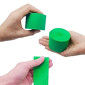 TKEJZu Green Crepe Paper Streamer 492 Feet 6 Rolls Green Crepe Streamers Spring Party Backdrop Decor for Green Theme Birthday Wedding Baby Shower Irish Lucky Day Hanging Party Decoration