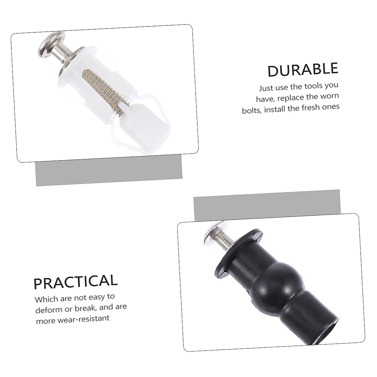 Uonlytech 4pcs toilet connector toilet parts toilet seats toilet accessories an fittings toilet bowl toilet anchor bolts Toilet Seat Replacement Bolt Replacement Toilet Seat Hinge Bolts feet