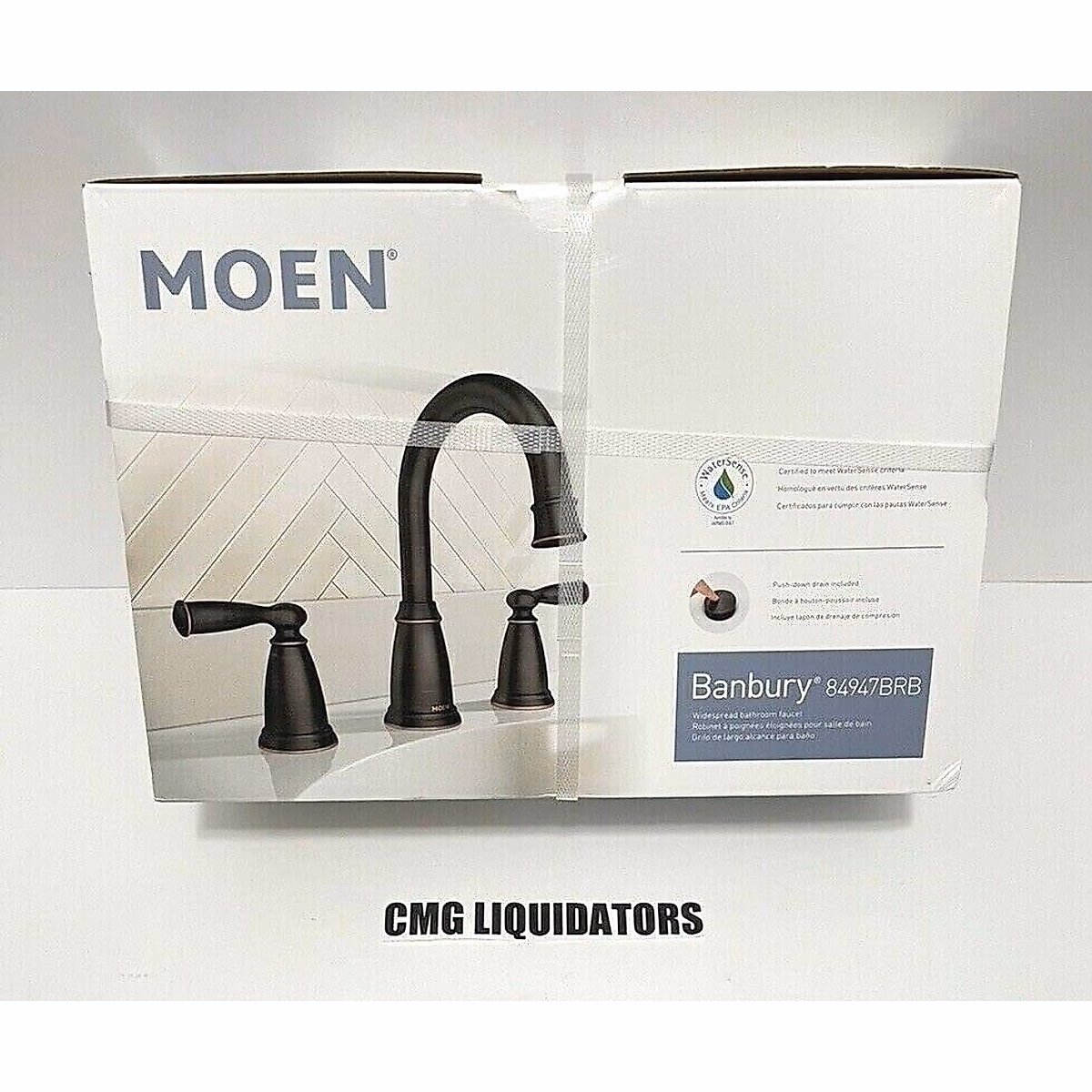 Moen Banbury 8 in. Widespread Double Handle High-Arc Bathroom Faucet in Mediterranean Bronze