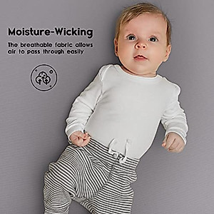 Yoofoss Baby Crib Sheets for Boys Girls, Fitted Crib Sheet 2 Pack for Standard Crib and Toddler Mattress, Super Soft Microfiber Baby Sheet 28x52x8in(Blue-Gray)