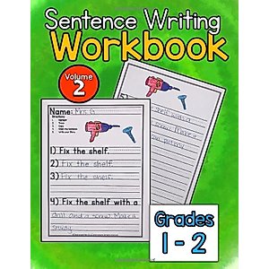Sentence Writing Workbook: sentence writing practice for kids 5-7, grades 1-2 writing workbook, word tracing, writing skills