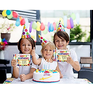 FaCraft 36PCS Happy Birthday Cupcakes Bookmark Awards,Birthday Bookmark Certificates for Students from Teacher,Birthday Awards Gifts for Kids Classroom Kindergarten Back to School Teacher Supplies