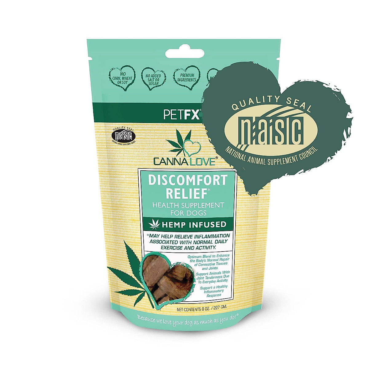 CannaLove Discomfort Relief Hemp Infused Supplement Sticks - 8oz Bag, Doctor Formulated