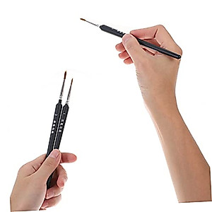 TEHAUX 3pcs Set Mini Nail Kit Adult Coloring Pens Suit Professional Manicure Set Detail Paint Brush Set Paintbrushes Set Special Pen Acrylic Brush to Paint Oil Paint Brushes