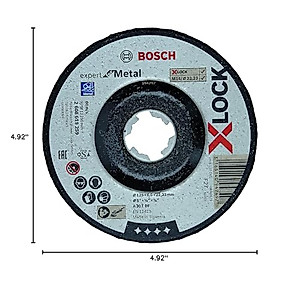 Bosch Professional 2608619259 Cranked Cutting Disc Expert (for Metal, X-Lock, Diameter 125 mm, Bore Diameter 22.23 mm, Thickness 6 mm)