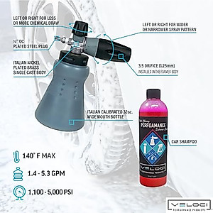MTM Hydro PF22 Foam Cannon with Wide Mouth Bottle, 16 oz. Bottle of Car Wash Soap Included
