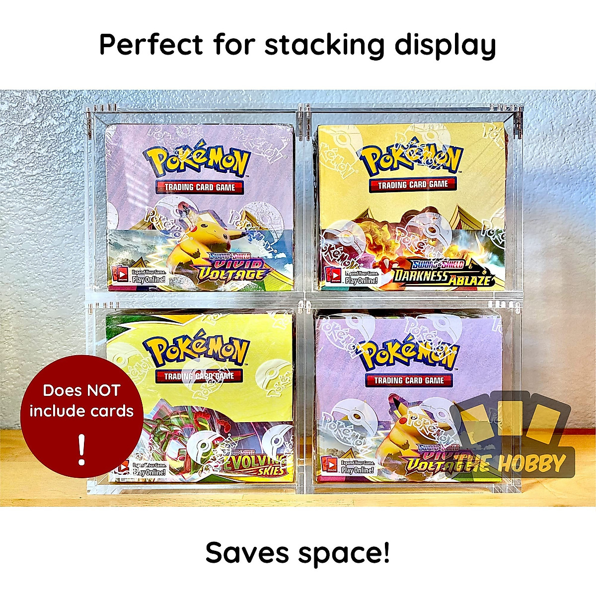 The Hobby Lair Deluxe Acrylic Case Compatible with English Pokemon Booster Boxes | Magnetic Easy Top Loading | Thick 6mm Protection