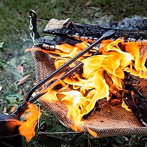 TEOGONIA Fireplace Tongs Charcoal Scissors Firewood Scissors