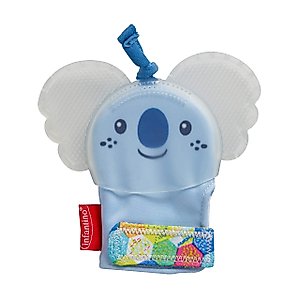 Infantino Crystal Clear Teething Mitten - Teethe & Play Wearable Soft “Mitten” with 100% Paint-Free, Dye-Free Textured Silicone. Easy-Grasp Natural Rubber Teether for Baby (Koala)