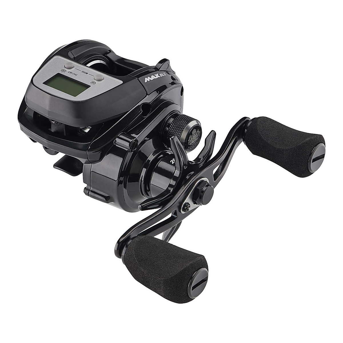 Abu Garcia Max Digital Line Counter Low Profile Baitcast Reel, Size LP (1498727), Carbon Fiber Star Drag, Max of 20lb | 9.0kg, Durable, Lightweight and Strong,Black