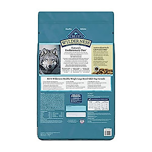 Blue Buffalo Wilderness High Protein, Natural Adult Large Breed Healthy Weight Dry Dog Food, Chicken 24-lb