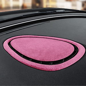 Toworldit Alcantara Dashboard Air Conditions Outlet Vent Decoration Trim Cover Compatible with BMW Mini Cooper F54 F55 F56 F57 2014-2020 (Pink)