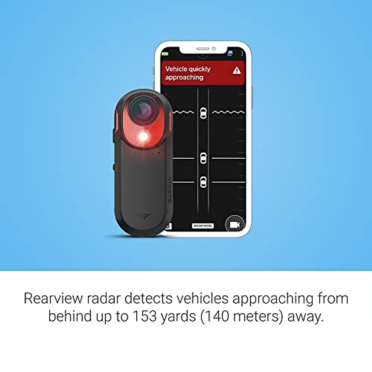 Garmin Varia™ RCT715, Bicycle Radar with Camera and Tail Light, Continuous Recording, Vehicle Detection