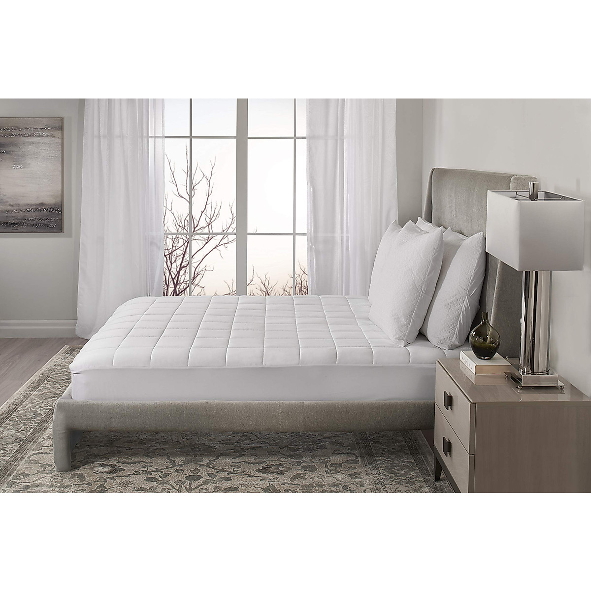 Sunbeam MSU5CQS-S000-12A00 Mattress Pad, King (76 x 80 Inch), White