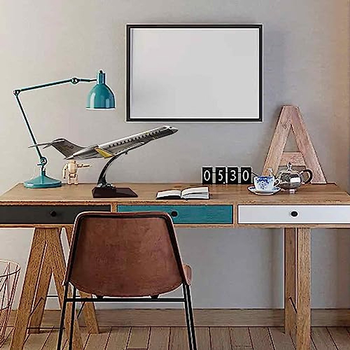 YQNUCO 1:72 Large Model Jet Airplane, Global 7500 Plane Model Resin Aircraft Model for Office Home Desk Decor and Aircraft Enthusiasts Collection or Gift (9x19.7inch)