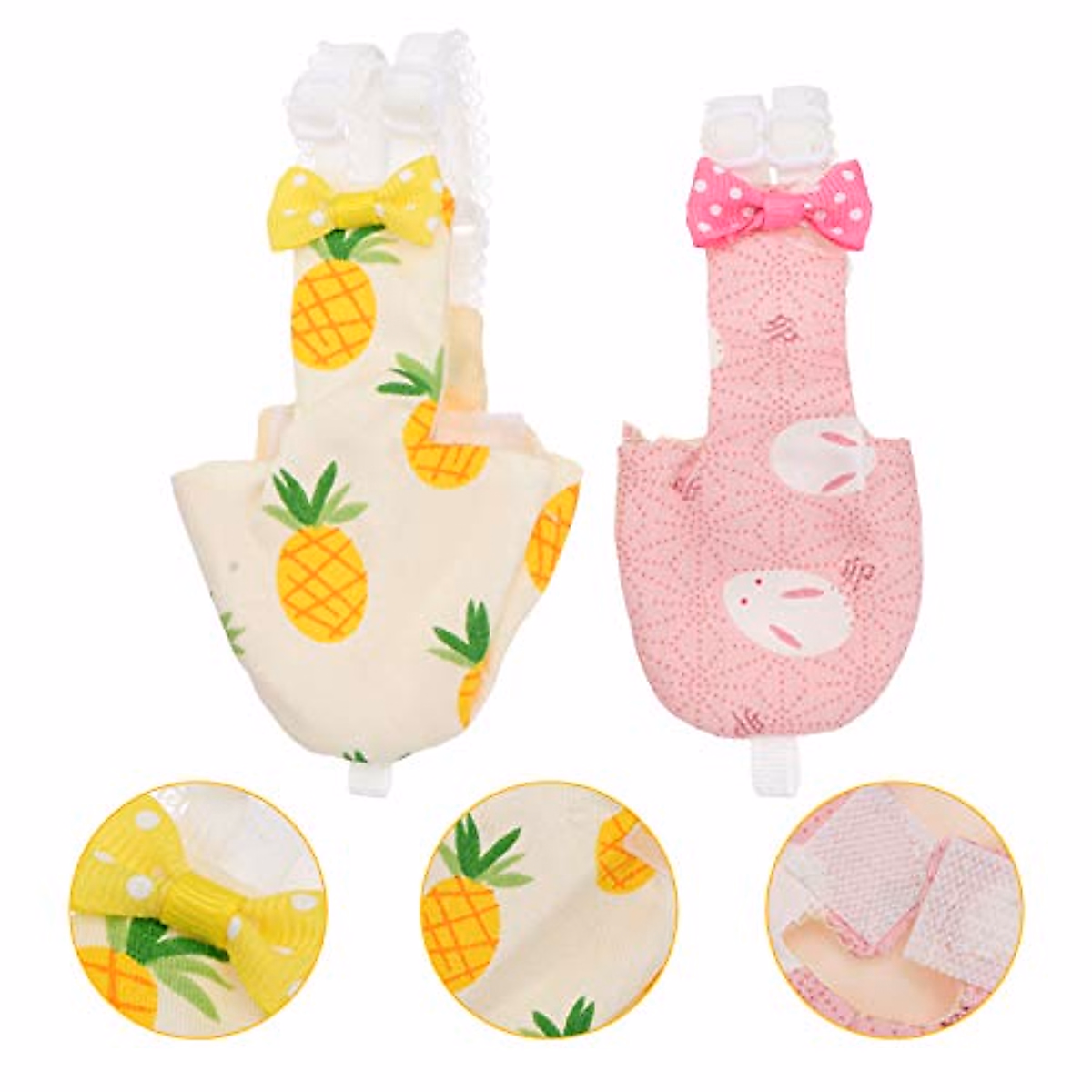 Baluue Bird Clothes, Flight Suit, Bird Diaper, 2pcs Bird Parrot Nappy, Cockatiel Diaper(Size S, Random Style)