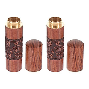 Wooden Needle Case Needle Tubes: Wood Sewing Needles Holder Container Storage Case 2pcs Toothpick Storage Box for Sewing Supplies Storage