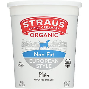 Straus Family Creamery, Non Fat Plain Yogurt, 32 oz