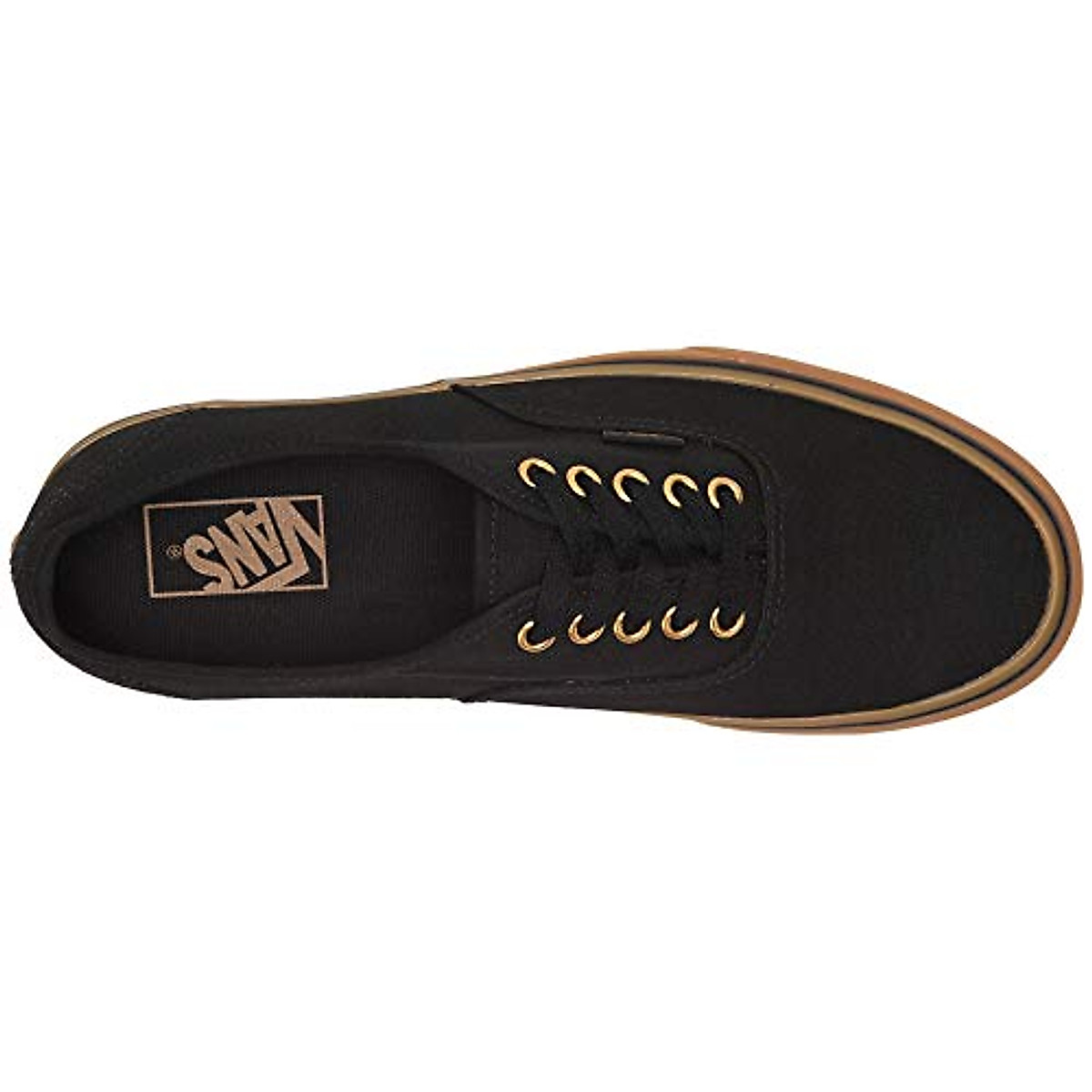 Vans Unisex Authentic Sneaker, Black/Rubber, Size 6