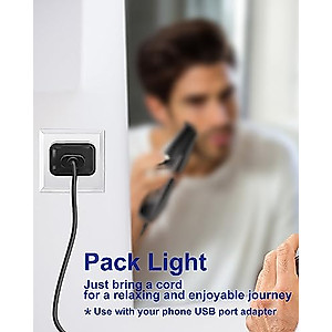 uijino USB Charging Cable Compatible with Remington Shaver XR7000, 5V Charger for Remington HC4250 HC5870 HC5950 PF7500 PF7600 PF7855 PG6250 PG6255 PG6171 XR1400, 2 Cleaning Brush, 3.9ft Power Cord