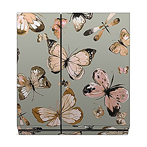 Head Case Designs Officially Licensed Ninola Butterflies Gold Green Assorted Vinyl Sticker Gaming Skin Decal Cover Compatible with Sony Playstation 4 PS4 Console and DualShock 4 Controller Bundle