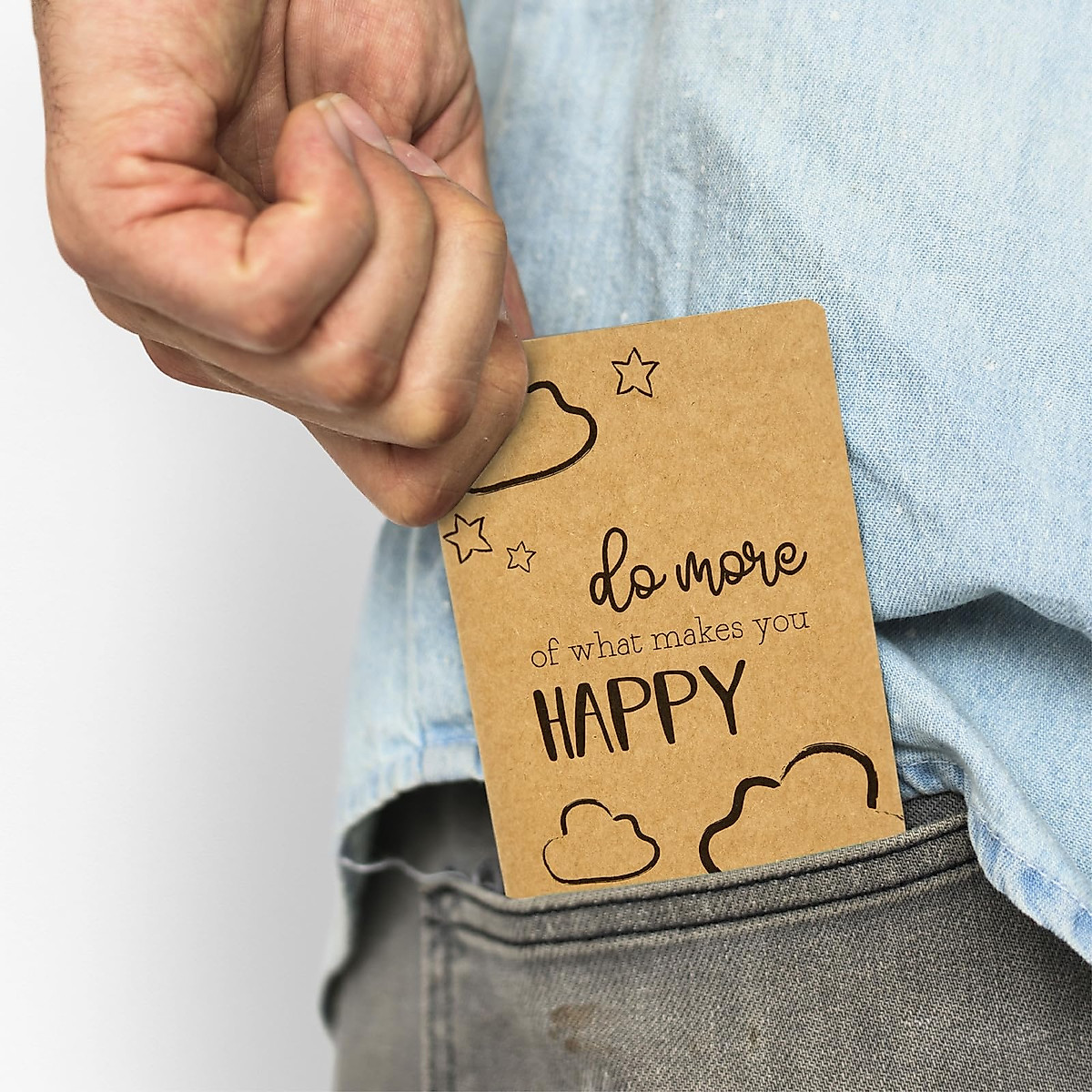 24 Pack Bulk Kraft Paper Notebooks, Happy Journal with 80 Lined Pages for Kids, Office, School Supplies (4 x 5.75 In)