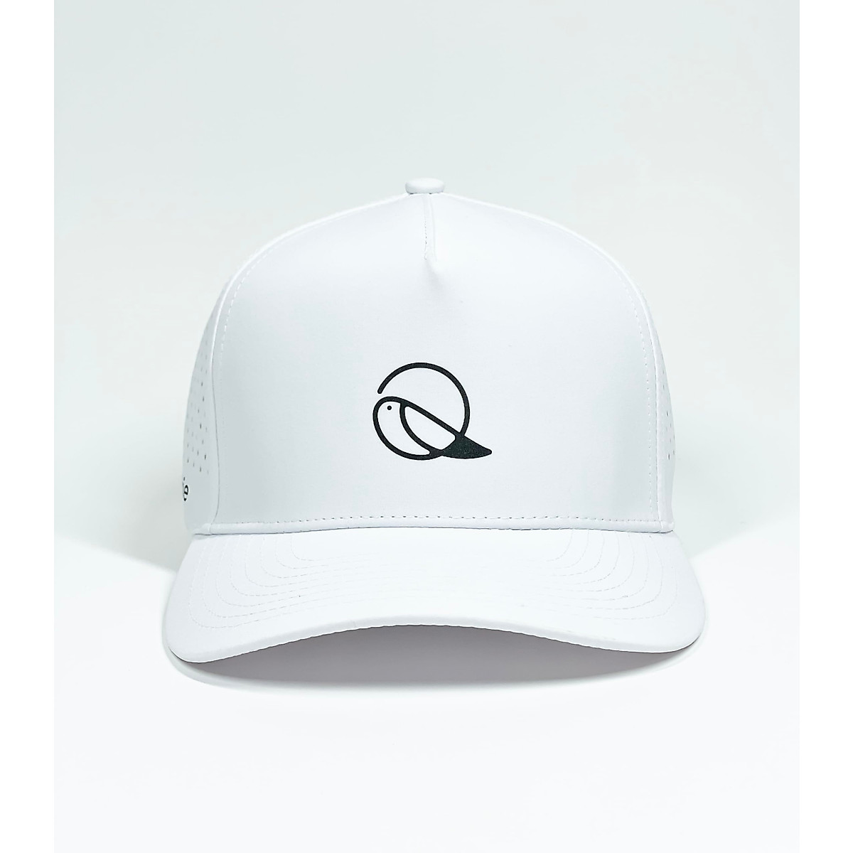 birdskie Golf Hat Snapback, Breathable, Quick Drying, High Performance, The Swagger Golf Cap White