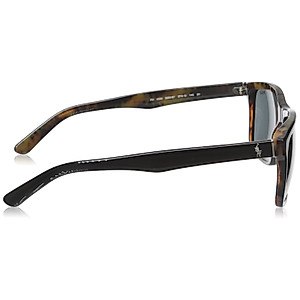 POLO RALPH LAUREN Mens PH4098 Square Sunglasses, Top Black On Jerry Tortoise/Grey, 57 mm