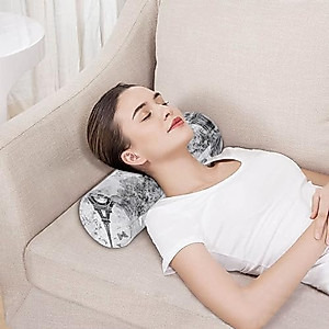 xigua Eiffel Tower with Butterfly Neck Roll Pillow for Neck Relief with Removable Washable Cover - Memory Foam Round Cylinder Bolster, Ergonomically Designed for Head, Neck, Back, and Legs