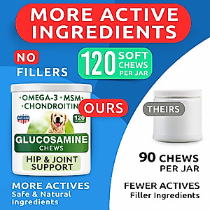 Dog Probiotics Chews + Glucosamine Bundle - Gas, Diarrhea, Allergy, Constipation, Upset Stomach Relief + Hip & Joint Care - Digestive Enzymes + Prebiotics + Chondroitin, MSM, Omega-3 - 300 Soft Chews