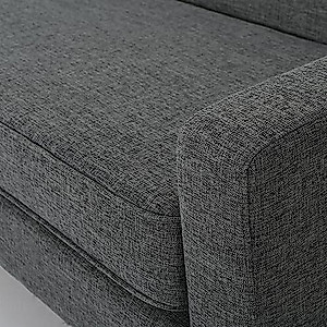 Christopher Knight Home Sawyer Mid-Century Modern Fabric 3-Seater Sofa, Grey / Natural