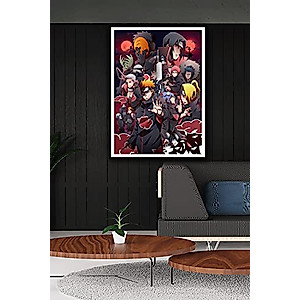 Ukeclvd Akatsuski Poster Uchiha Itachi Pain Japan Manga Personality Anime Decorative Painting Wall Art Canvas Posters Gifts 12x18 inch No Frame
