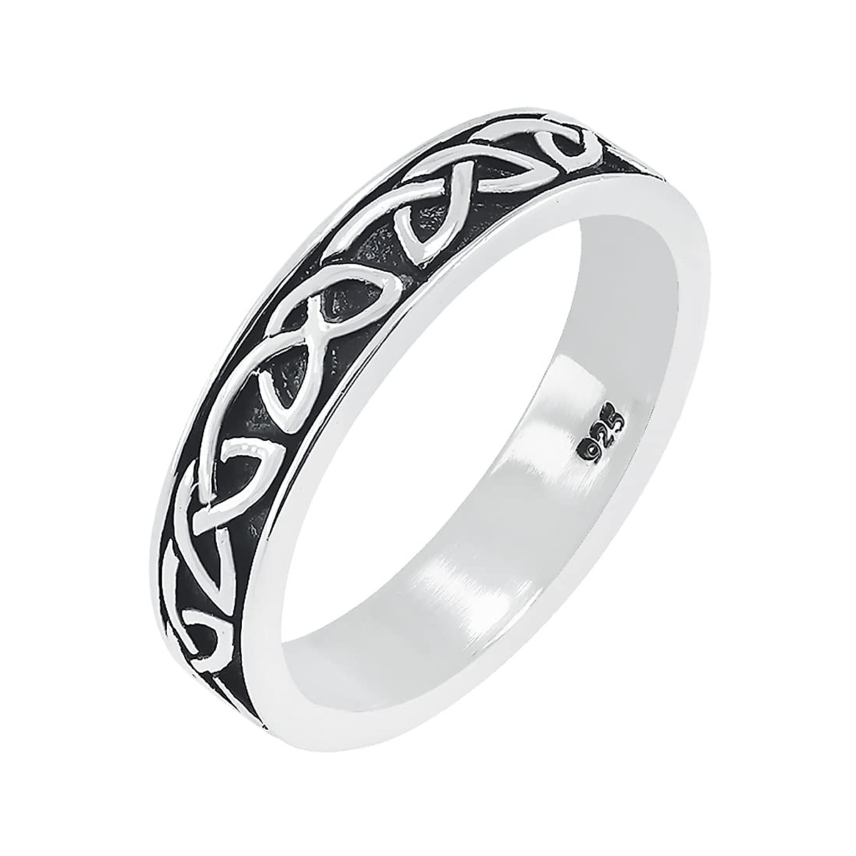 Silver Ring for Women, Celtic Knot Design Ring, Sterling Silver Ring Women, Ring Size 10 Women Sterling Silver