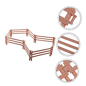 HANABASS 30pcs Plastic Fence Fence Grass Edging Fence Mini Wood Picket Landscape Wire Fencing Plastic Garden Palisade Fence Model Dolls House Small Picket Fence Board Game Small Fence 16c