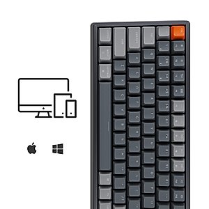 Keychron K4 RGB Hot Swappable Mechanical Keyboard, 96% Layout Bluetooth Wireless/USB Wired Computer Keyboard with Gateron G Pro Brown Switch Aluminum Frame for Mac Windows-Version 2