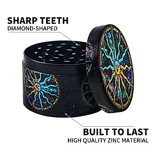 Grinder 2.5 inch Aesthetic Moon, Tree of Life Grinder (Gold)