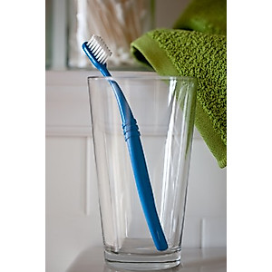 Preserve Eco Friendly Adult Toothbrushes, Made in The USA from Recycled Plastic, Lightweight Paper Packaging, Ultra Soft Bristles, Colors Vary, 6 Pack