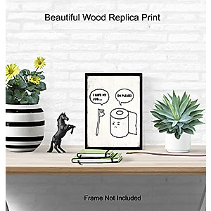 Rustic Bathroom Decor Funny Bathroom Decor - Bathroom Wall Art - Bathroom Pictures - Bath Wall Decor - Restroom Sign - Bathroom Sign - Bathroom Wall Decor - Cute Bathroom Accessories - Powder Room Art