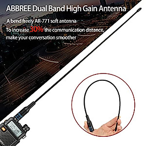 Ham Radio Handheld Baofeng UV-5R Radio UHF VHF Dual Band Two Way Radio Long Range Handheld Walkie Talkies with Extra Li-ion Battery Programming Cable AR771 Antenna Headsets Full Kits-2Pack