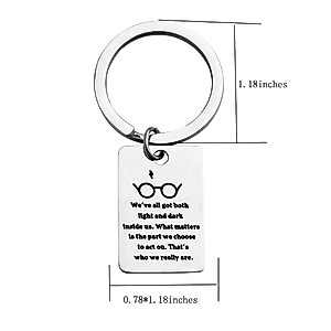 Book Lover Quote Keychain Inspirational Keychain Gift What matters is the part we choose to act on (keychainS)