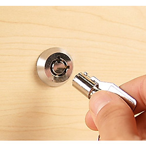 FJM Security 2400AL-KA Tubular Cam Lock with 1-1/8" Cylinder and Chrome Finish, Keyed Alike