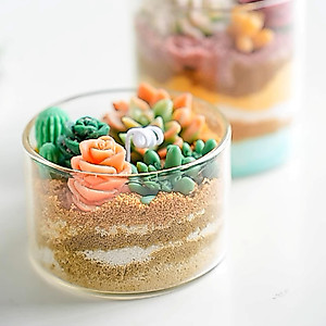 HOMYCOCO Succulent Silicone Mold, 9PCS Candle Mold for Candle Making,3D Succulent Resin Mold,Plant Flower Wax Candle Soap Silicone Mold…