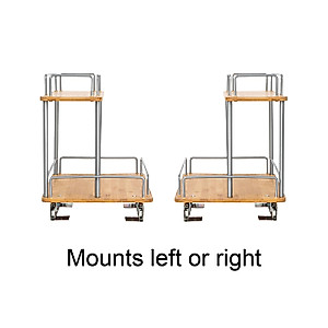 Household Essentials 1265B-1 Glidez Under Sink Sliding Organizer | Pull Out Cabinet Shelf | Wood | 11.5 Inches Wide