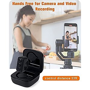 TikTok Remote Control Kindle App Page Turner, Bluetooth Camera Video Recording Remote, TIK Tok Scrolling Ring for iPhone, iPad, iOS, Android - Black