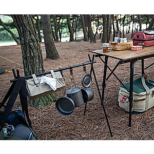 phsmoo Folding Hanging Rack Travel Camping Shelf Triangle Rack Assembly Storage Picnic Rack