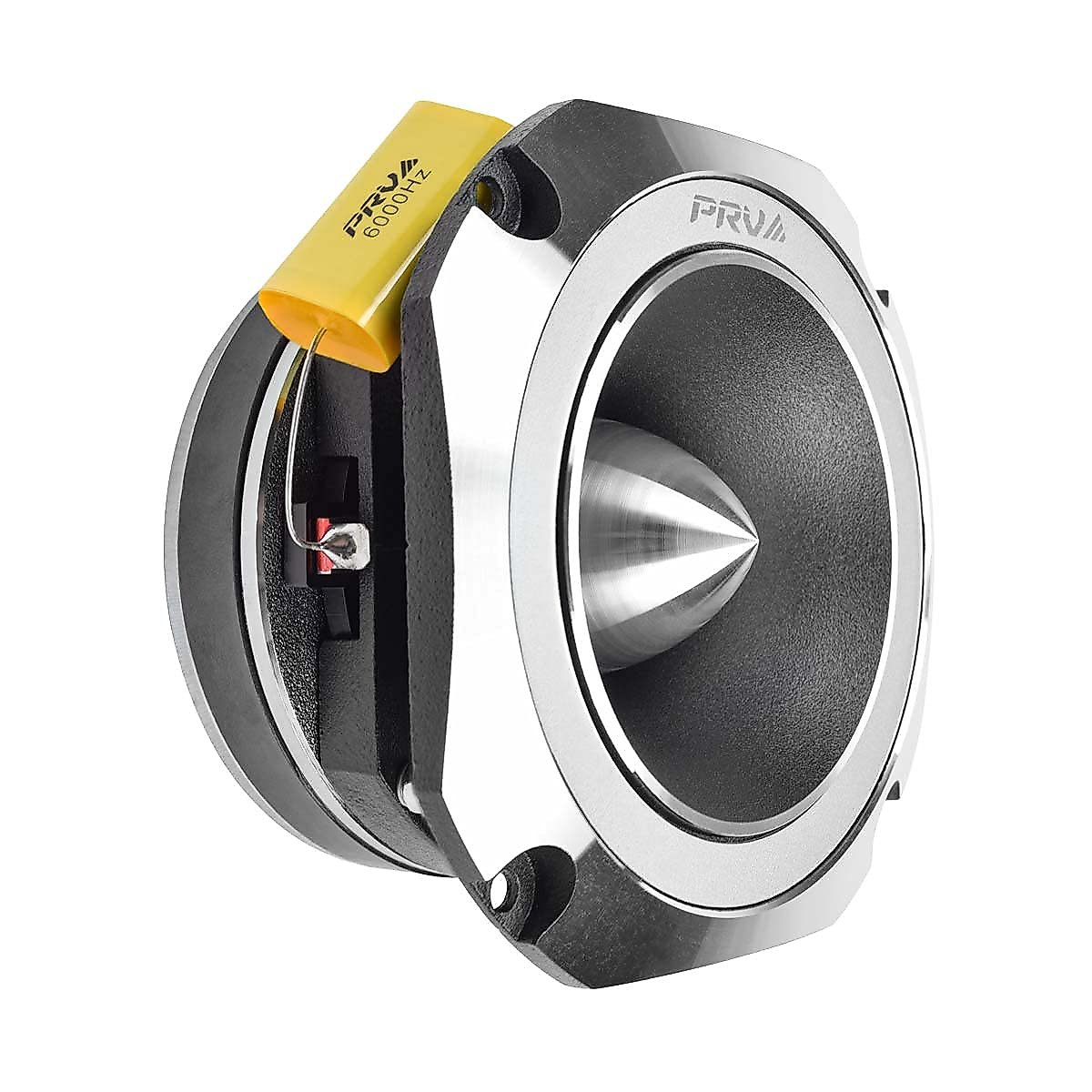 PRV AUDIO 4 Inch Titanium Bullet Tweeter Pair TW700Ti-4 Slim Profile, 200 Watts Program Power, 4 Ohm, 100 Watts RMS, 1.5 in Voice Coil Super Tweeter Pro Car Audio (Pair)
