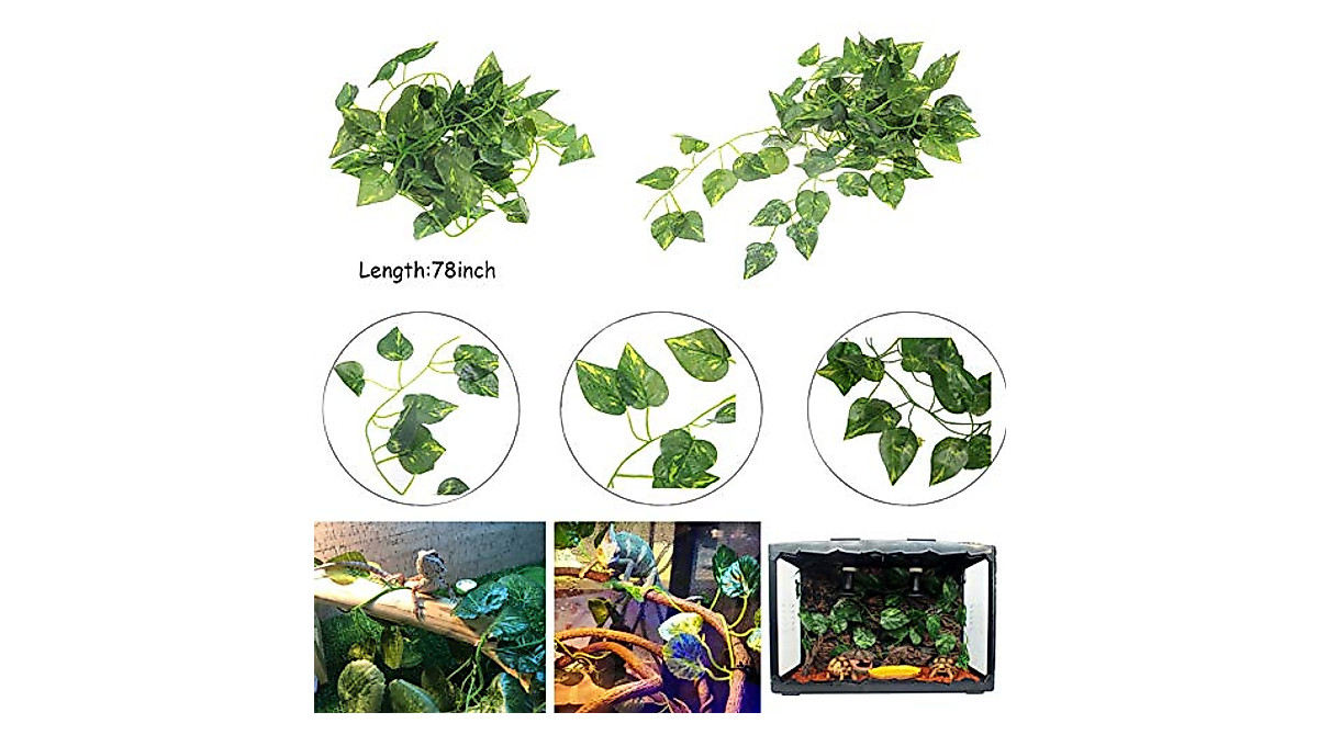 kathson Leopard Gecko Tank Accessories Reptile Habitat Decor Reptiles ...