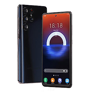 Unlocked Cell Phone, 7300mAh Battery Black Cell Phone America Version 110‑240V for Daily Life (US Plug)